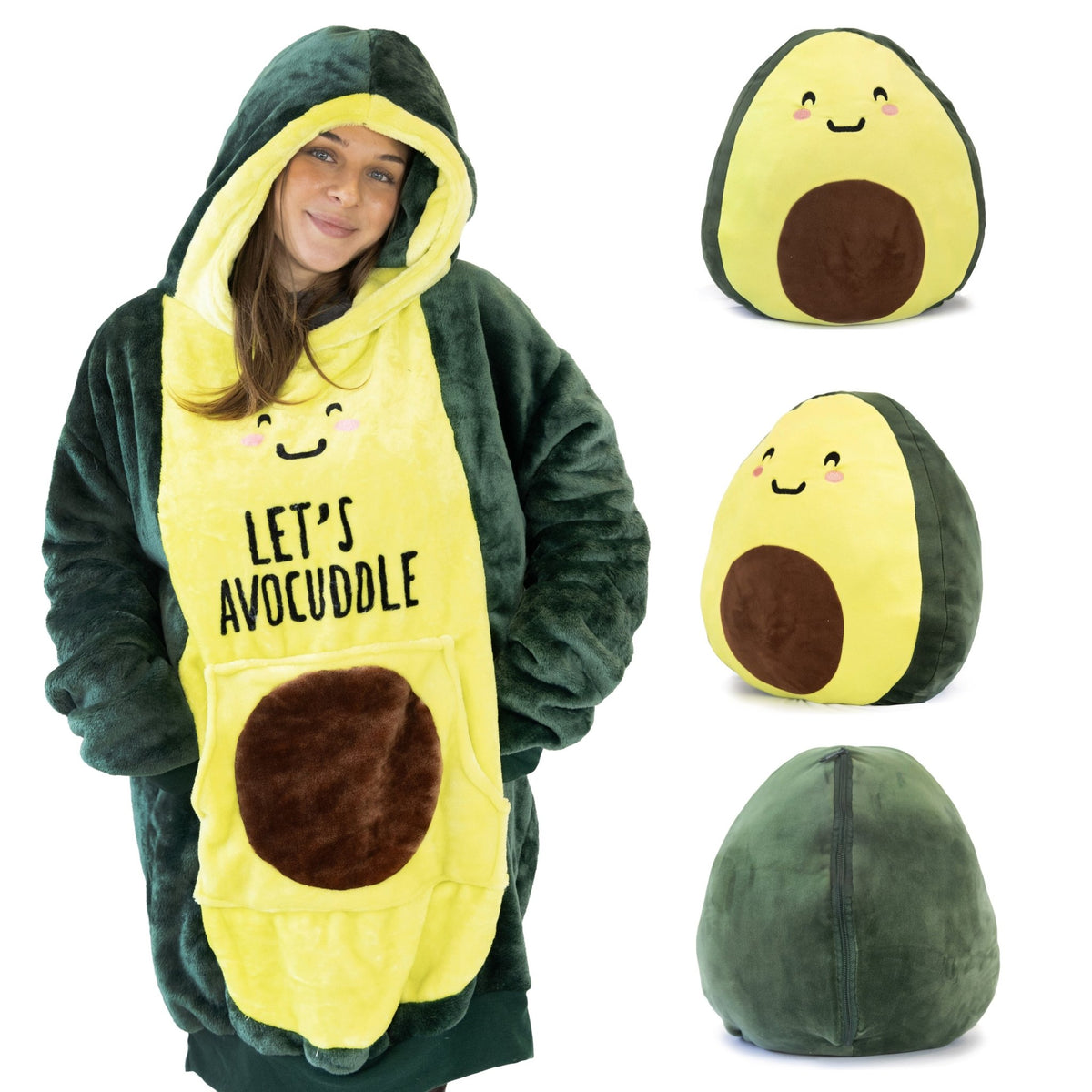 Avocado Snugible | Blanket Hoodie & Pillow – Plushible.com