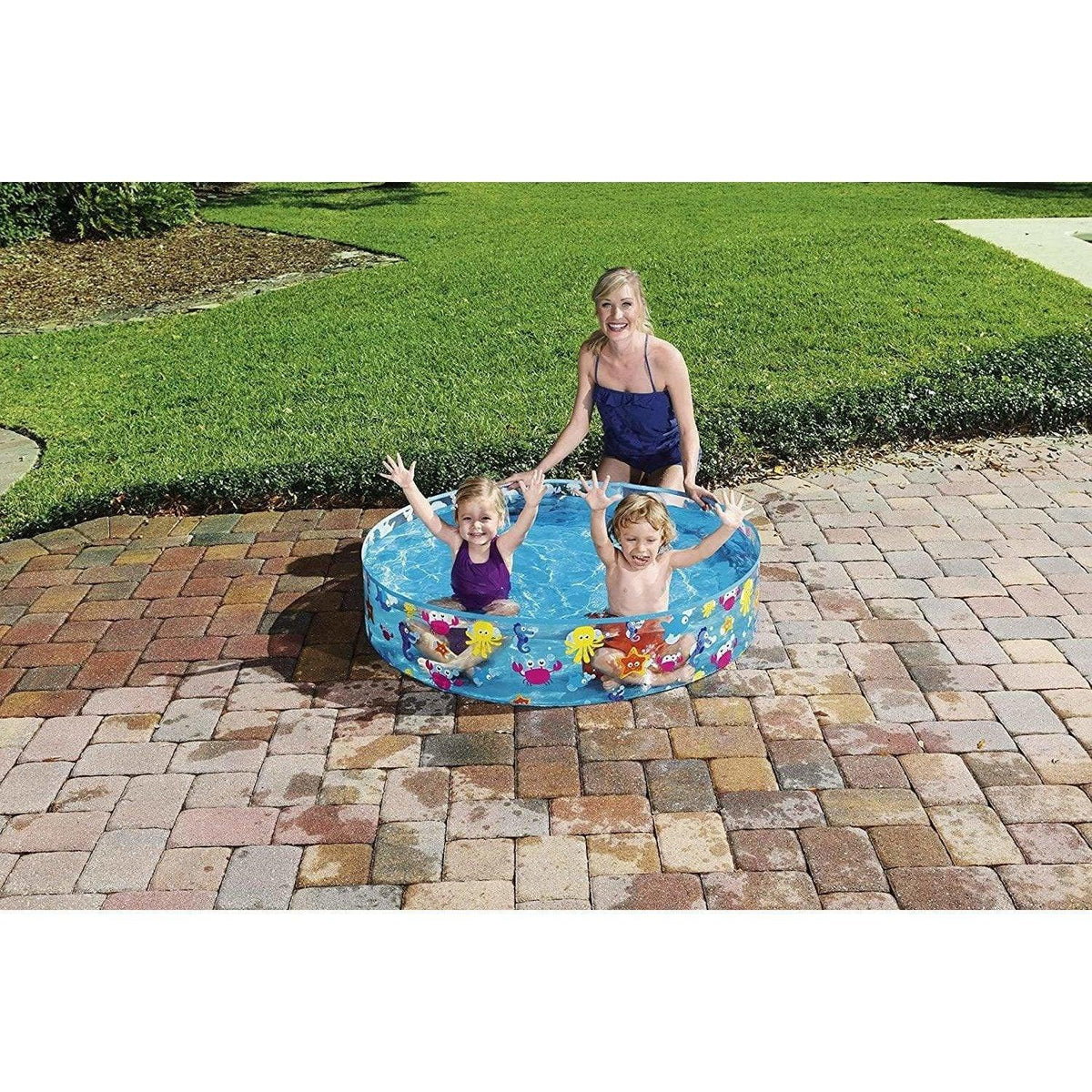 Fill-N-Fun Paddling Pool - 48 x 10 Inches, Blue – Plushible.com